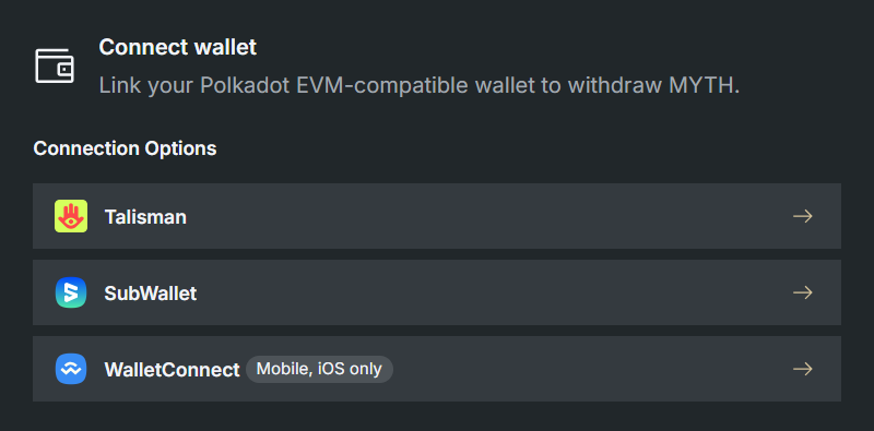 How to link external wallet to your Mythical Market account? – Mythical ...